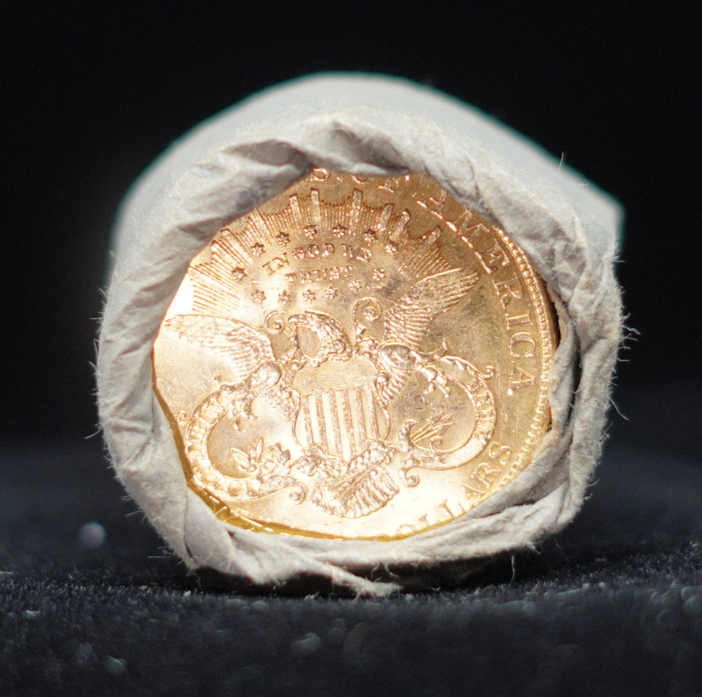 Roll of 5 QTY $20 Mixed Gold GEM BU/BU – Coin Rolls